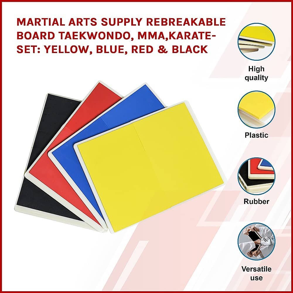 Martial Arts Supply Rebreakable Board Taekwondo, MMA, Karate-Set ...