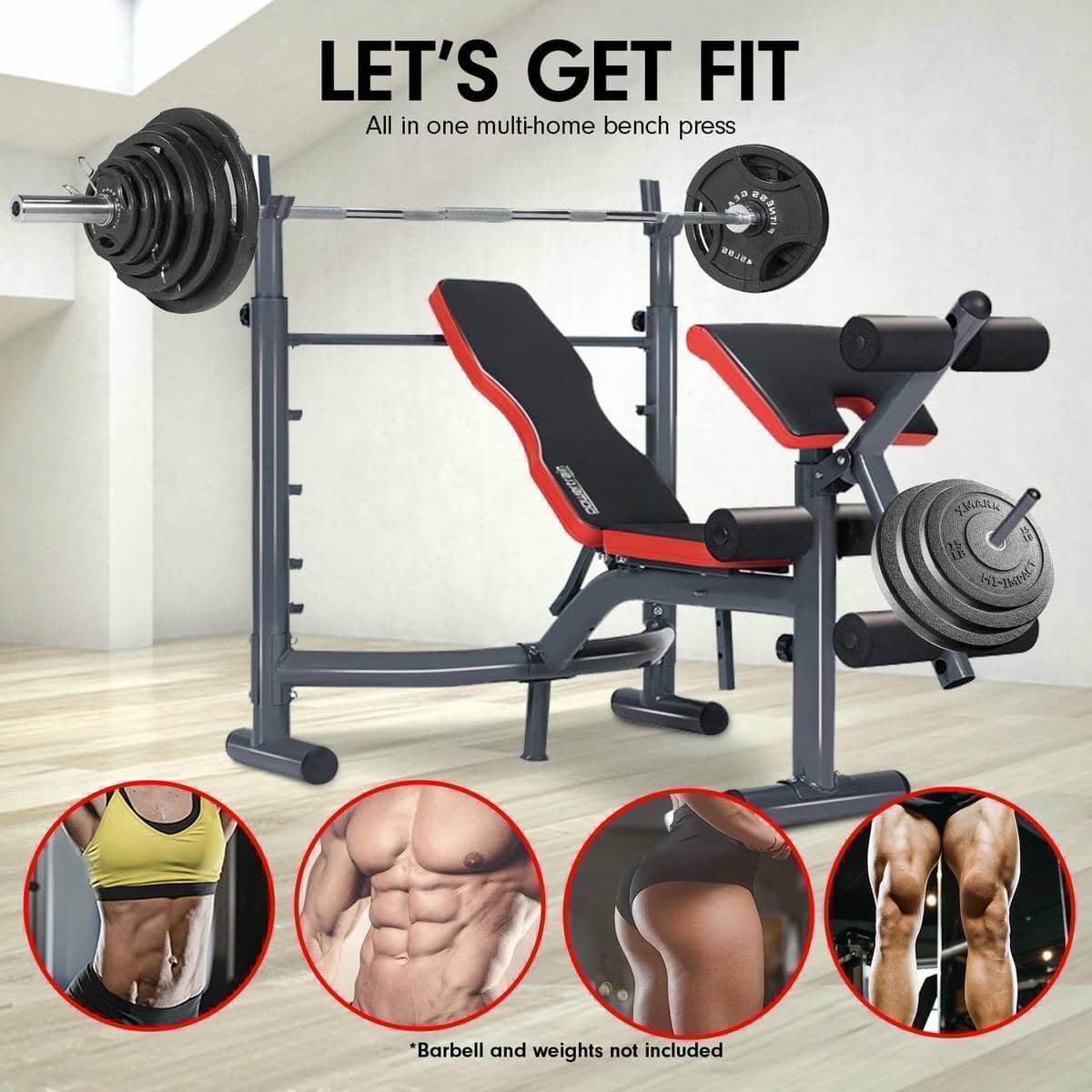 Powertrain Adjustable Weight Bench Home Gym Bench Press – 302 - Fitness ...