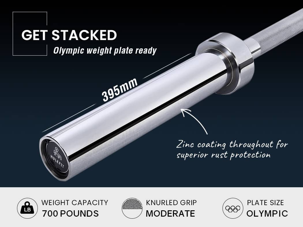 PROFLEX 20kg 2.2m 700lb Olympic Barbell Bar for Weight Lifting ...