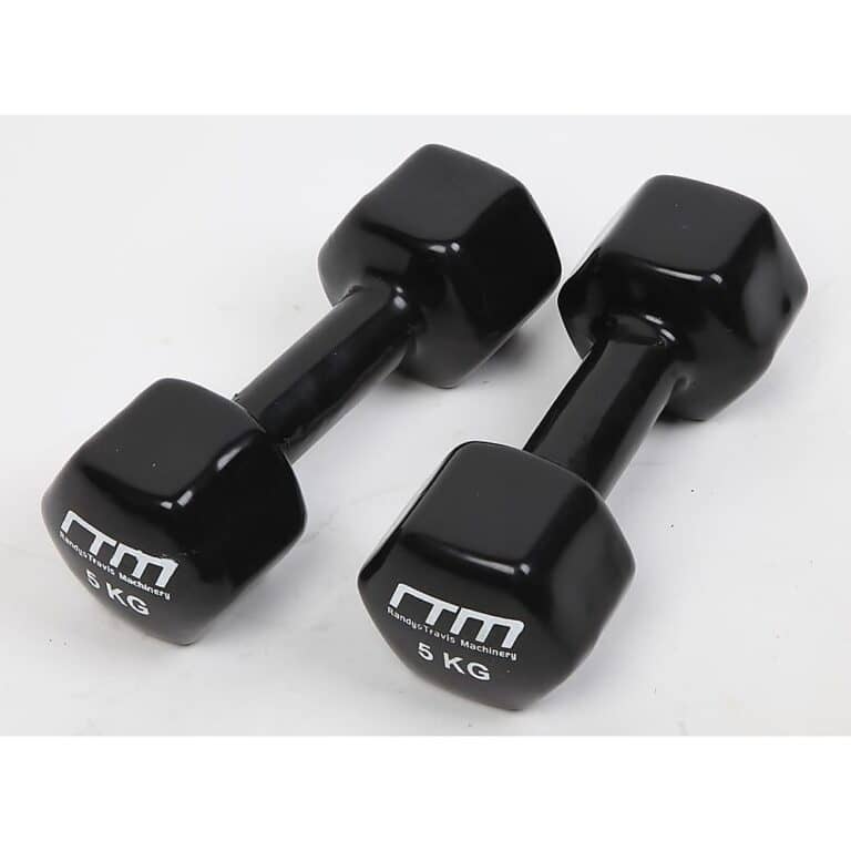 5kg Dumbbells Pair PVC Hand Weights Rubber Coated | Fitness Equipment Store