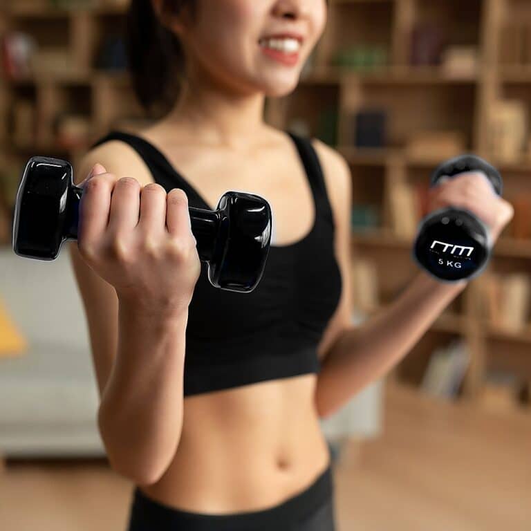 5kg Dumbbells Pair PVC Hand Weights Rubber Coated | Fitness Equipment Store