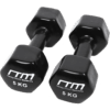 5kg Dumbbells Pair PVC Hand Weights Rubber Coated | Fitness Equipment Store