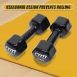 5kg Dumbbells Pair PVC Hand Weights Rubber Coated | Fitness Equipment Store