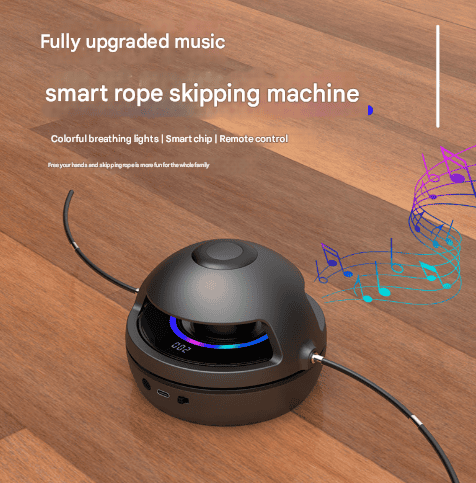 White Smart Electric Jump Rope Machine with Bluetooth Music, Remote ...